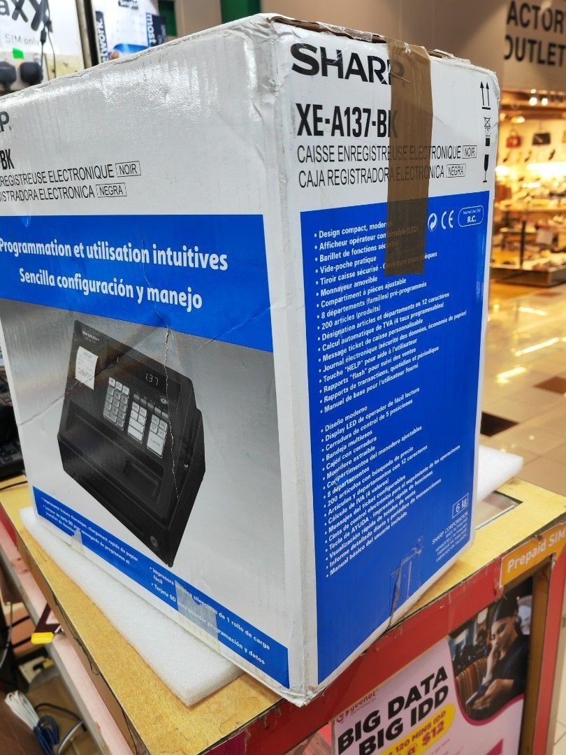 SHARP Cashier Cash Register XE-A137/Sharp Electronic Cash Register ...