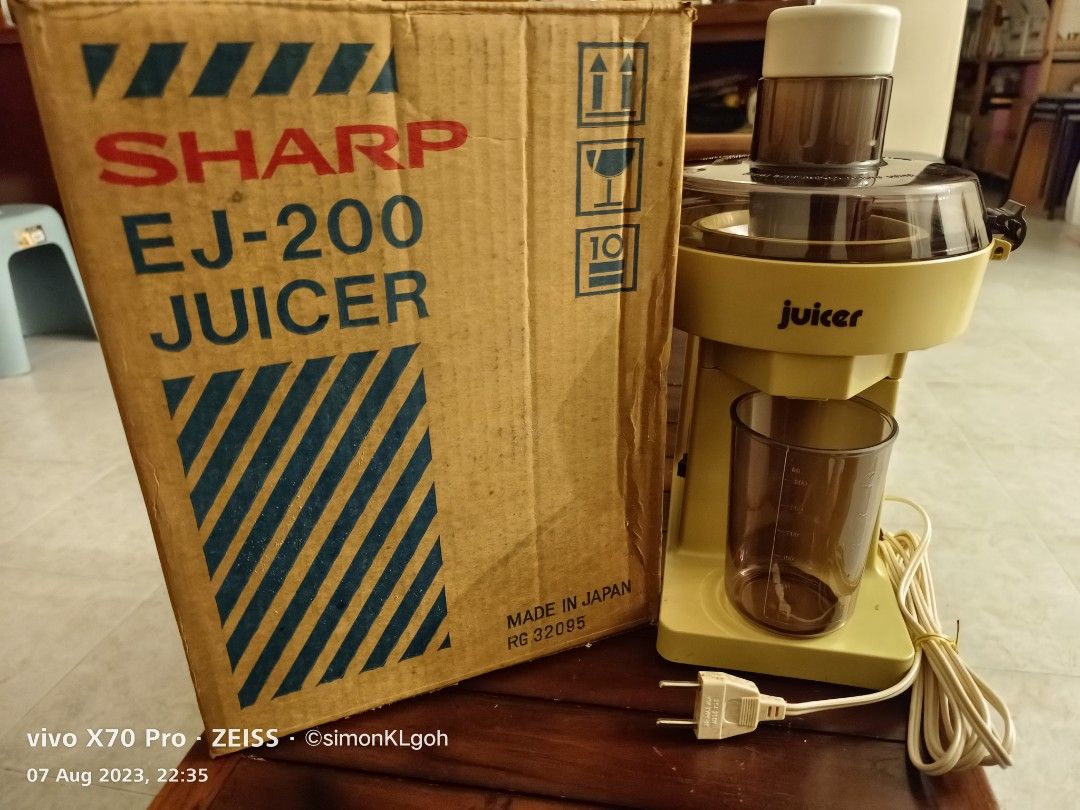 Sharp EJ-200 Juicer (made in Japan), TV & Home Appliances, Kitchen ...