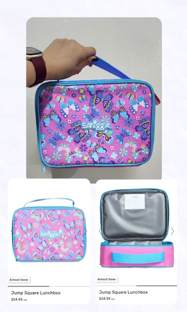 Smiggle square lunch box on Carousell