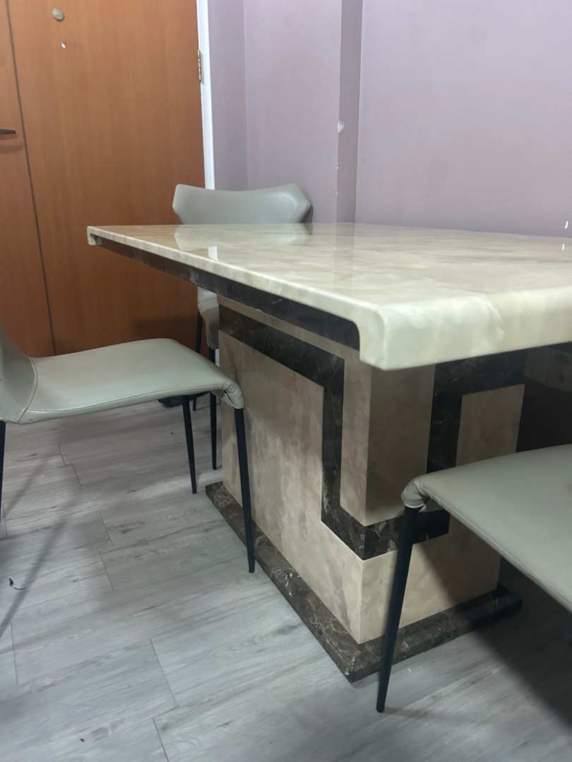 Solid Marble dining table, Furniture & Home Living, Furniture, Tables ...