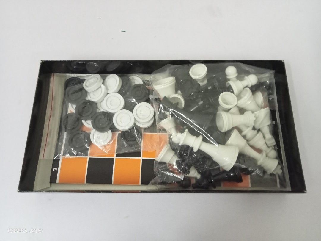 Standard 2 in 1 Chess & Checkers Set, Hobbies & Toys, Collectibles ...