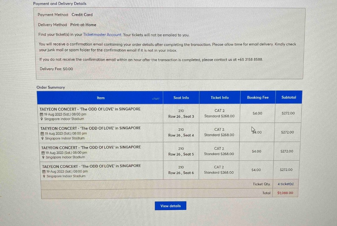 2x TAEYEON CONCERT - 'The ODD Of LOVE' in SINGAPORE (19/8/23), Tickets ...