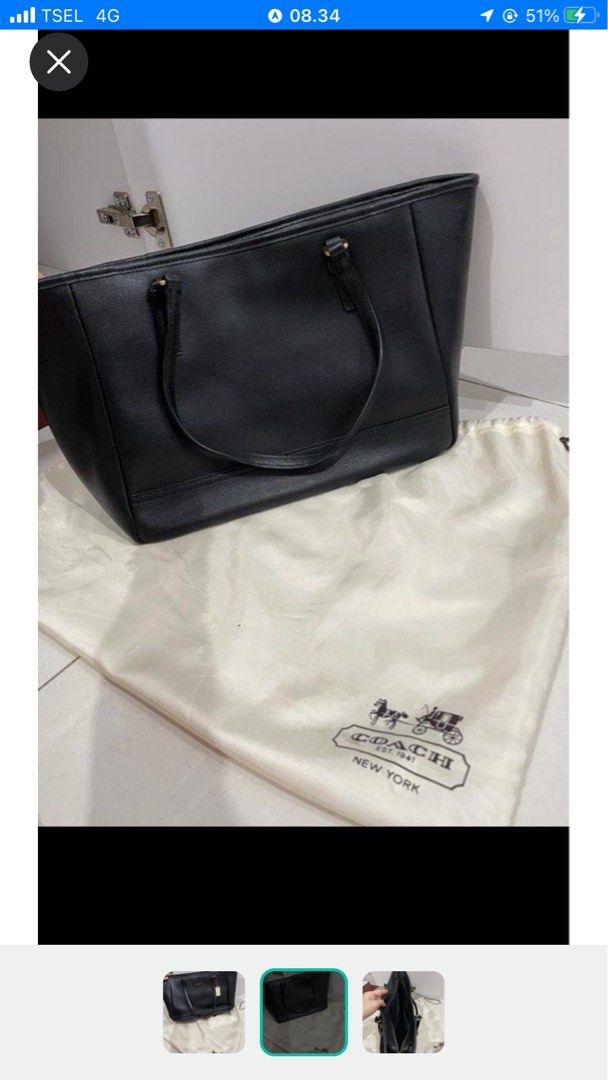 Tas Coach Hitam, Barang Mewah, Tas & Dompet di Carousell