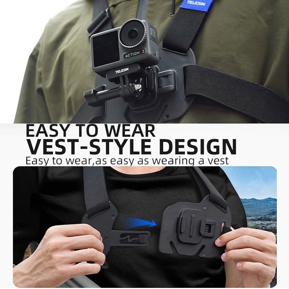 TELESIN Quick Release Chest Strap Mount Belt Mount For