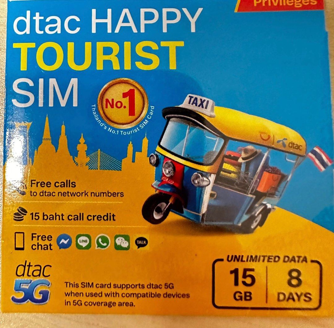 Thailand tourist sim card, Tickets & Vouchers, Flights & Overseas ...