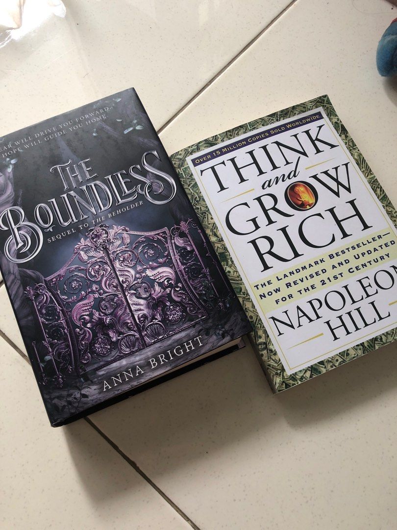 The boundless by anna bright book novel + think and grow rich, Buku & Alat Tulis, Buku di Carousell