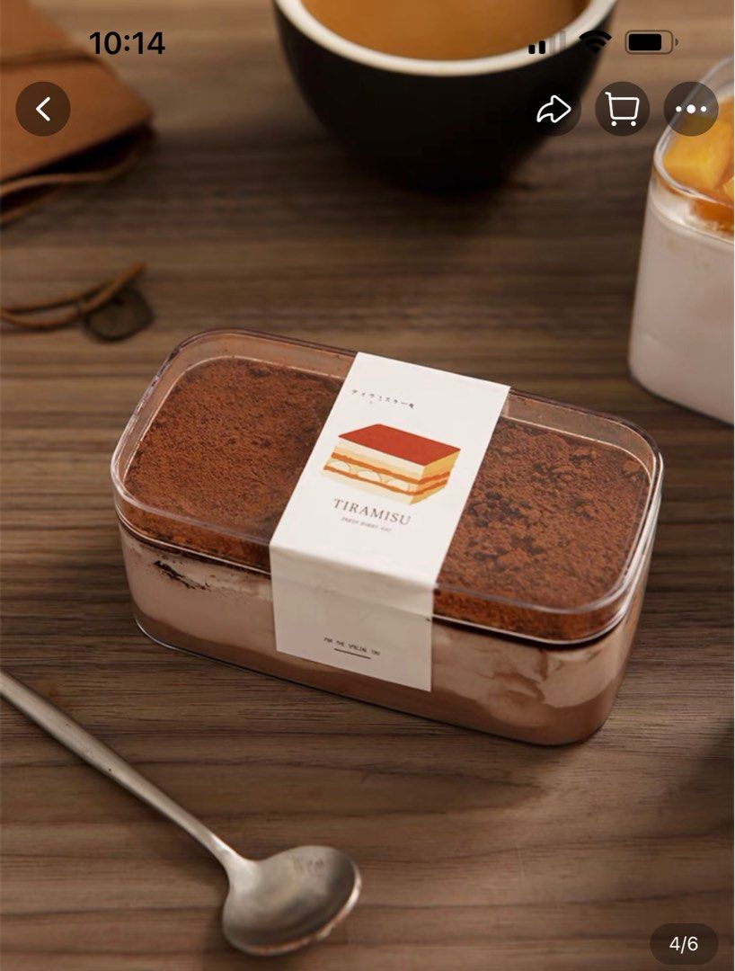 Tiramisu Container With Stickers & Spoon, Furniture & Home Living ...