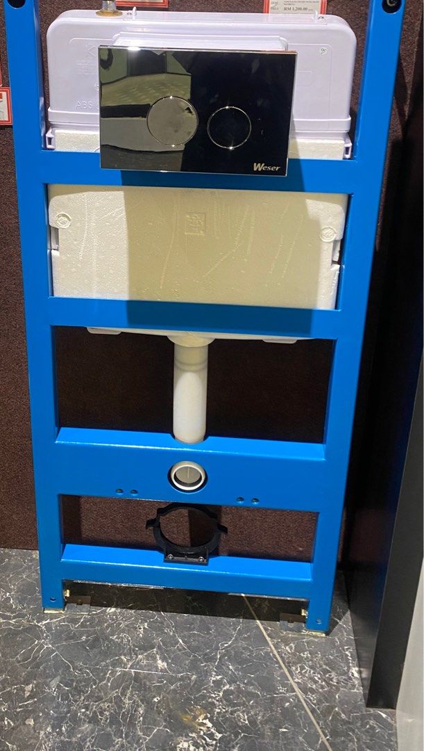 Cotto Wall Hung Toilet Bowl & flush system set, Furniture & Home Living ...