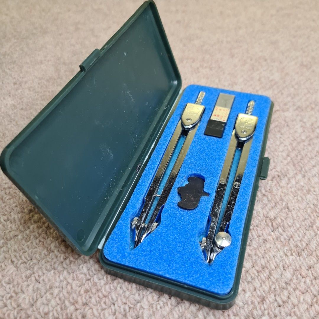 TOPMAN TECHNICAL DRAWING KIT MIKI JAPAN (TRIANGLE, COMPASS, PENCILS ...