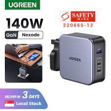 UGREEN 140W GaN Fast Charger 3-Ports 2C1A 2 Type C, Computers & Tech, Parts & Accessories ...