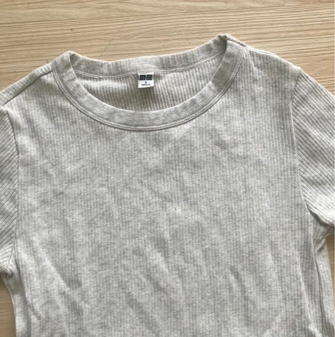 Uniqlo ribbed shirt on Carousell