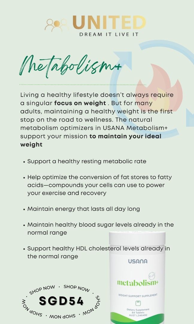 USANA Metabolism, Health & Nutrition, Health Supplements, Vitamins ...