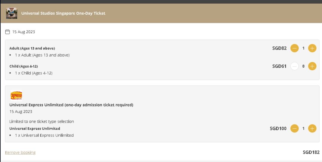 USS Express Unlimited Tickets 15 August Universal Studios Singapore ...