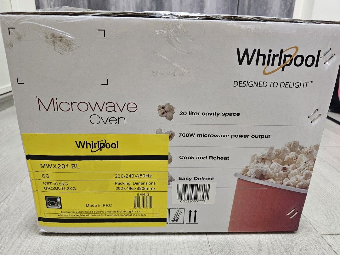 Whirlpool MWX201 BL 20L Countertop Microwave, TV & Home Appliances ...