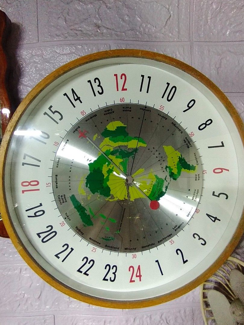 World Time Wall Clock, Furniture & Home Living, Home Decor, Clocks on ...