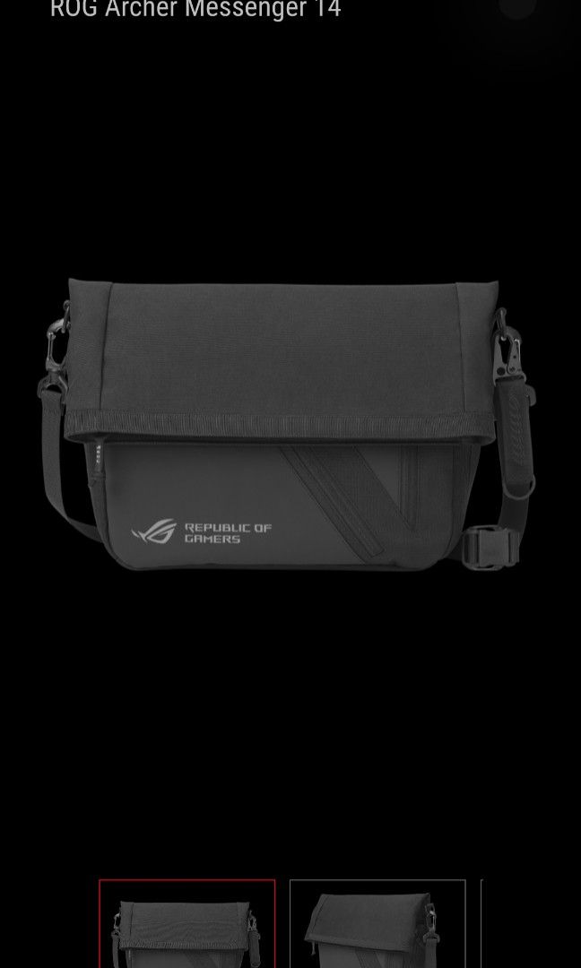 WTB Asus ROG Archer Messenger 14 Bag, Men's Fashion, Bags, Sling Bags on Carousell