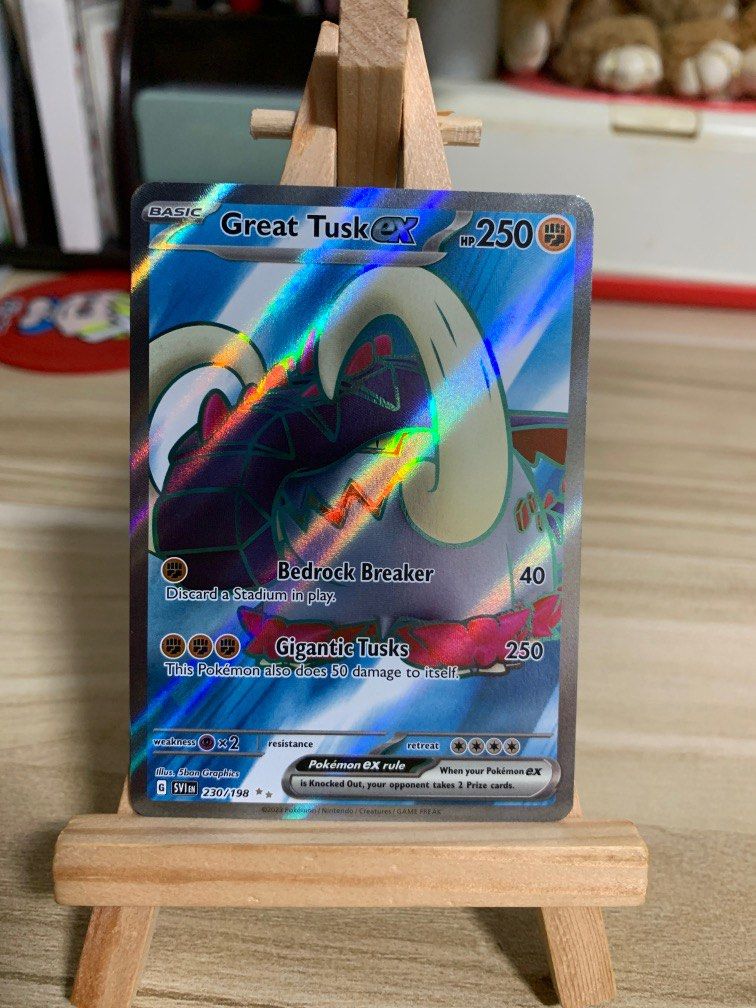 WTS great tusk ex full art fa pokemon scarlet violet secret rare 230/198 sr sightseer rosa dream ...