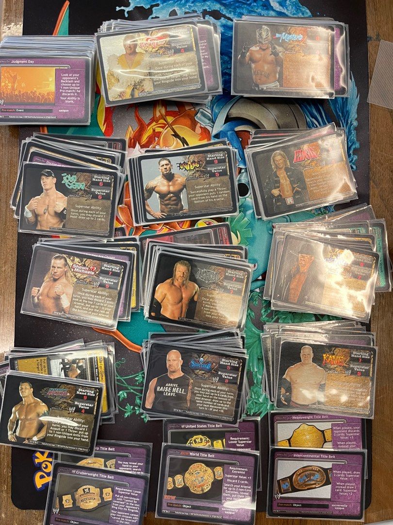 Wwf wwe raw deal revolution cards - undertaker triple h kane John cena ...