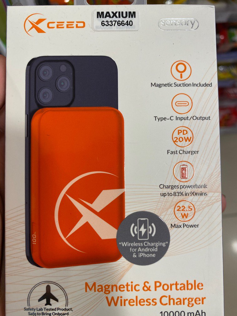Xceed magnetic portable wireless charger, Mobile Phones & Gadgets ...