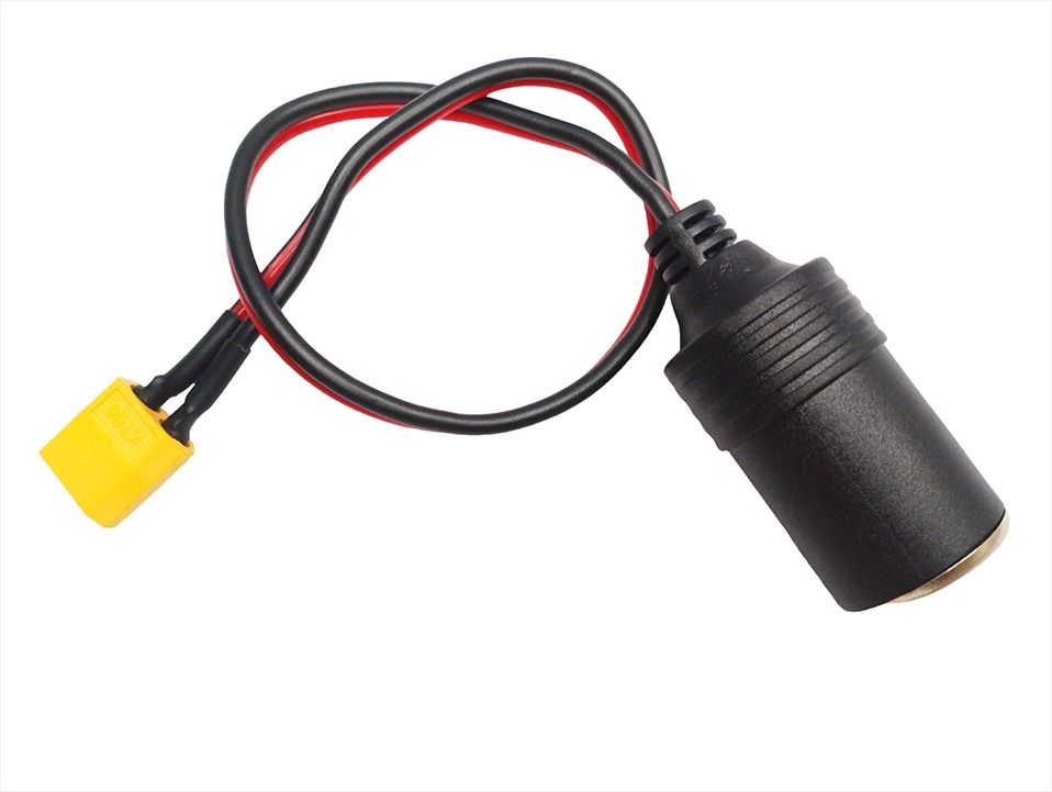 XT60 to CAR CIGARETTE LIGHTER FEMALE SOCKET 12/24v DC 18-AWG 30cm, BEST ...