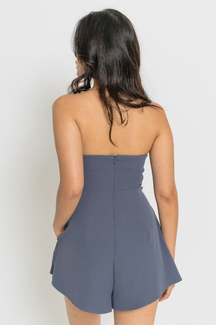 YHF 30s Romper In Anchor Grey, Women's Fashion, Dresses & Sets, Rompers ...