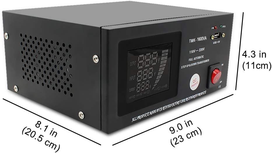 Yinleader Voltage Converter Transformer(220V to 110V, 110V to 220V) Step Up/Down Transformer ...