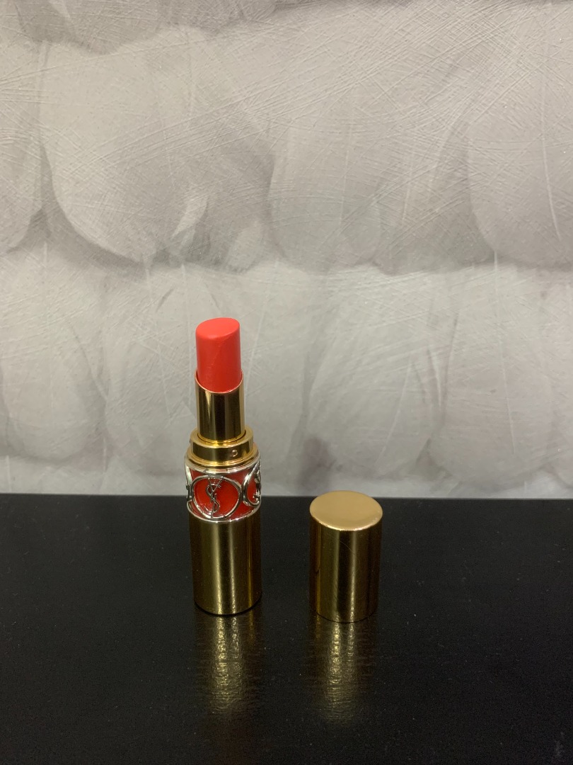 YSL Lipstick - Rogue Volupte Shine | Orange Perfecto (46), Beauty ...