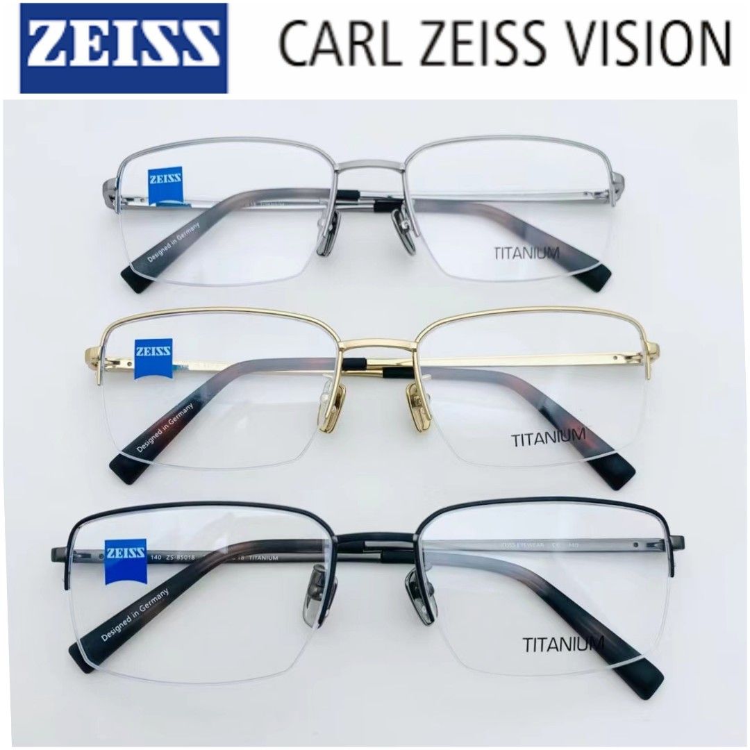 Zeiss titanium rimless half frame spectacles, Men's Fashion, Watches ...