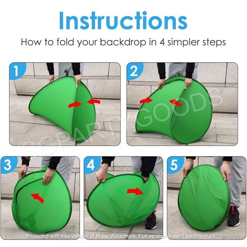 142cm 110cm green screen zoom screen backdrop studio collapsible ...