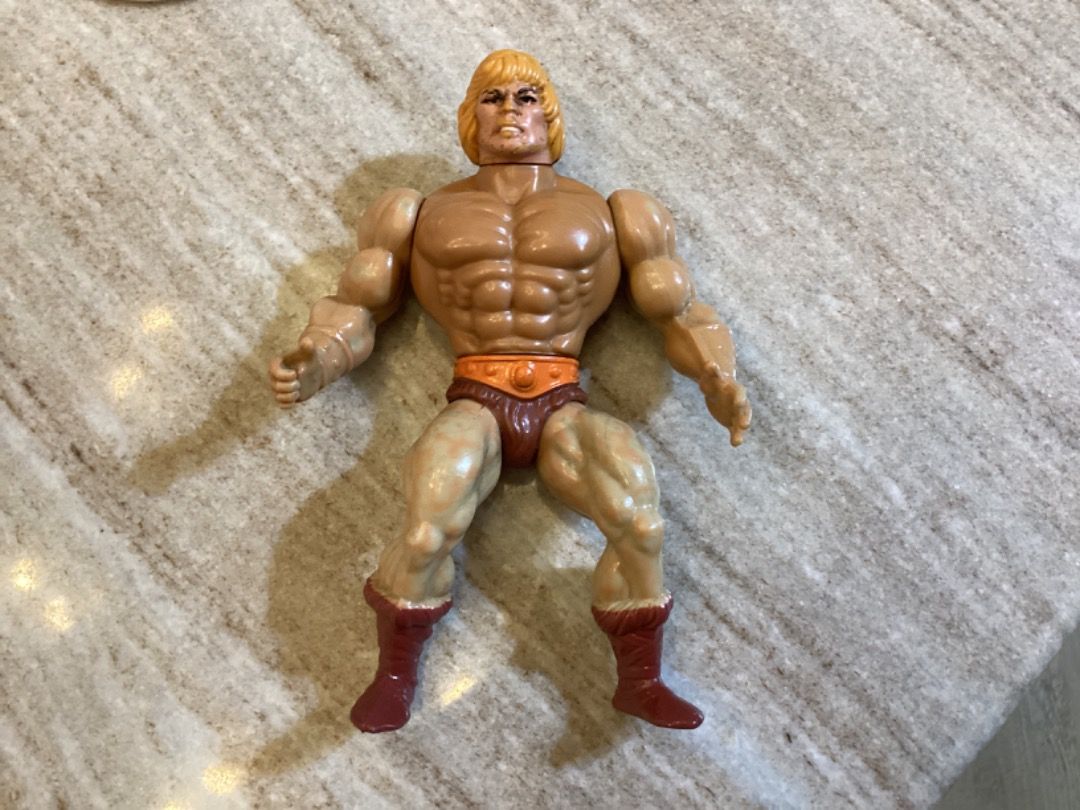 1981 rare Malaysia hard head virus vintage motu heman figure (only two ...