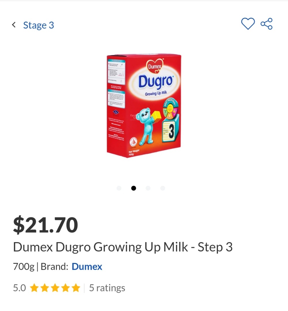 $21.70 Dumex Dugro Stage 3 Growing Up Baby Formula (700G) Halal, Babies ...