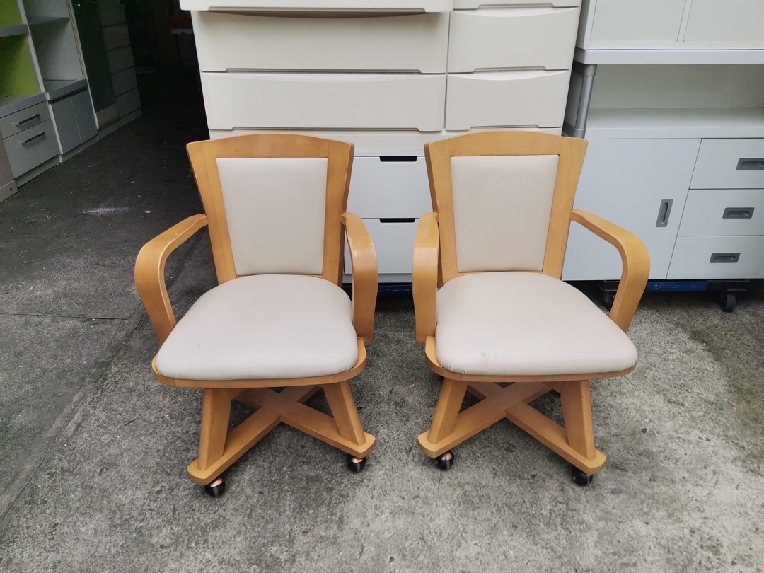 2pcs swivel chairs Japan surplus on Carousell