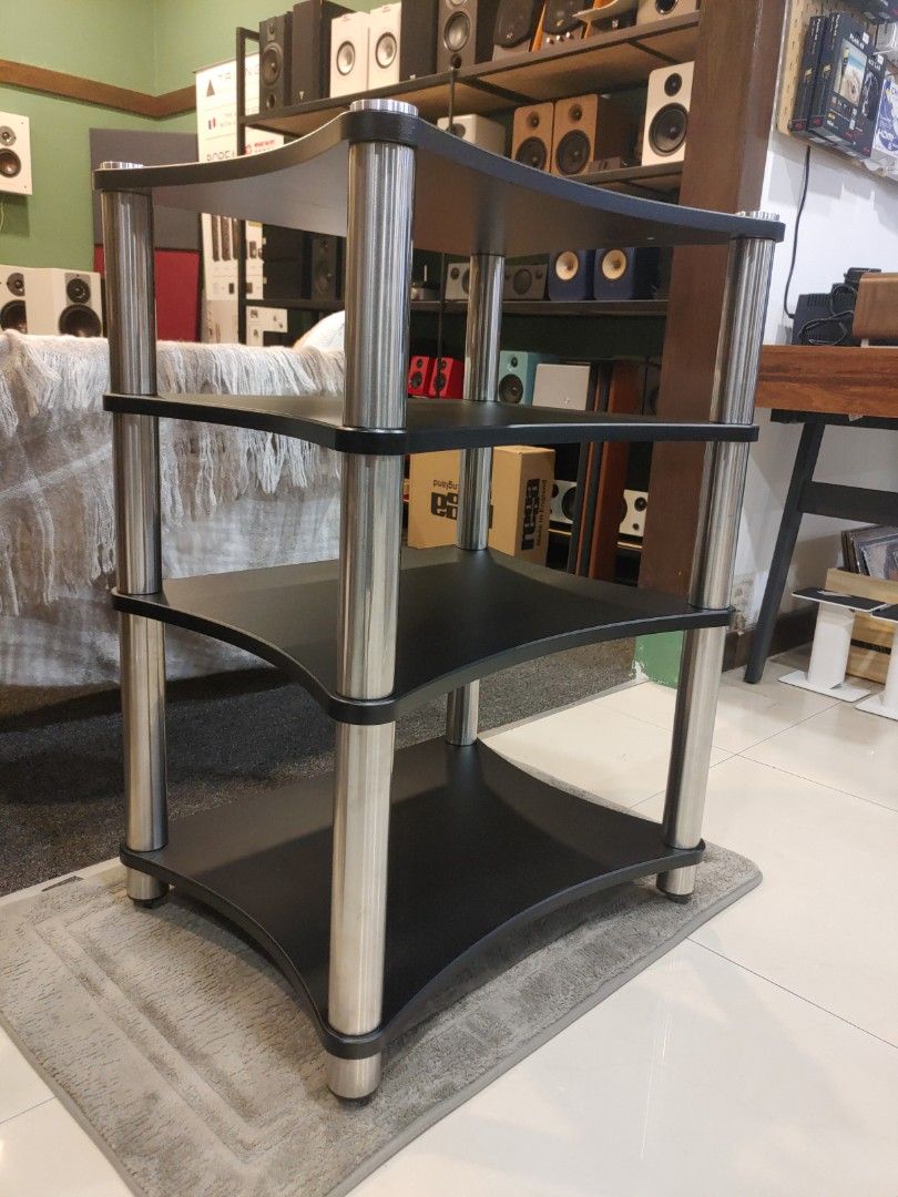 HiFi Audio Rack 4 Tiers (Black), Audio, Other Audio Equipment on Carousell