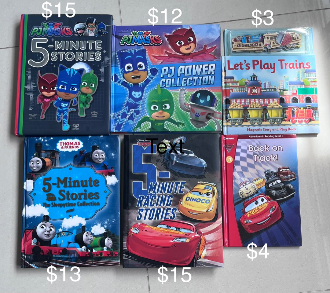 5 minute stories Thomas PJ Masks Disney Pixar Cars Lego city, Hobbies ...