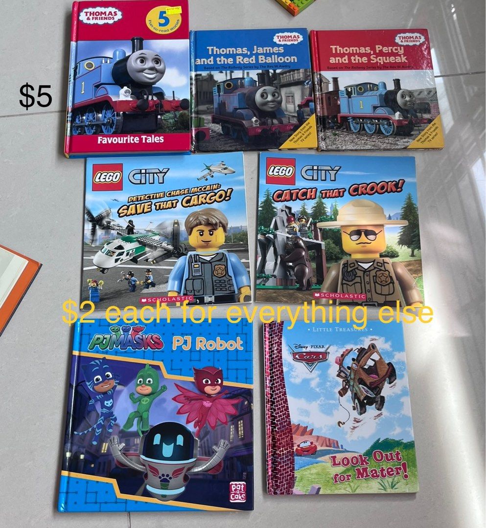 5 minute stories Thomas PJ Masks Disney Pixar Cars Lego city, Hobbies ...