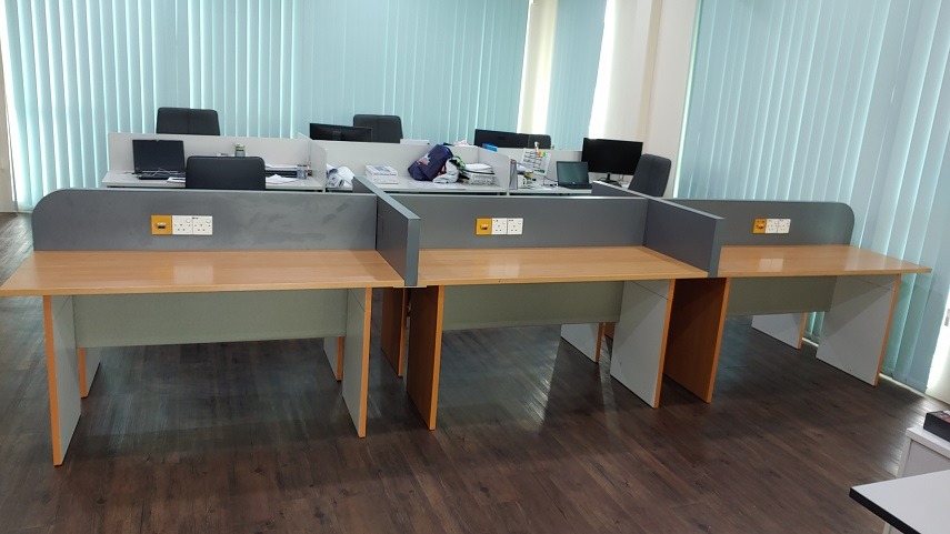 6 Seaters Workstation (Used), Furniture & Home Living, Furniture ...