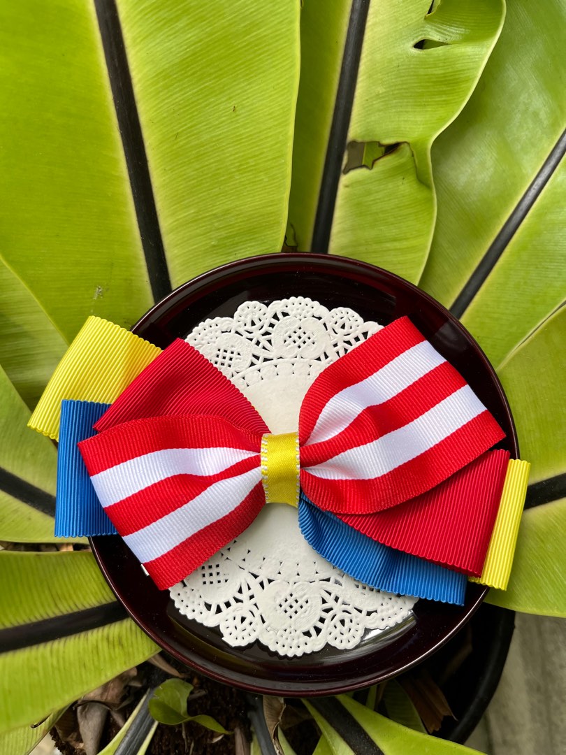 ( New) Handcrafted Merdeka Big Bow, Babies & Kids, Babies & Kids ...