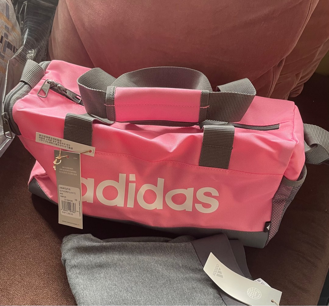 Adidas essentials duffel bag pink extra small on Carousell