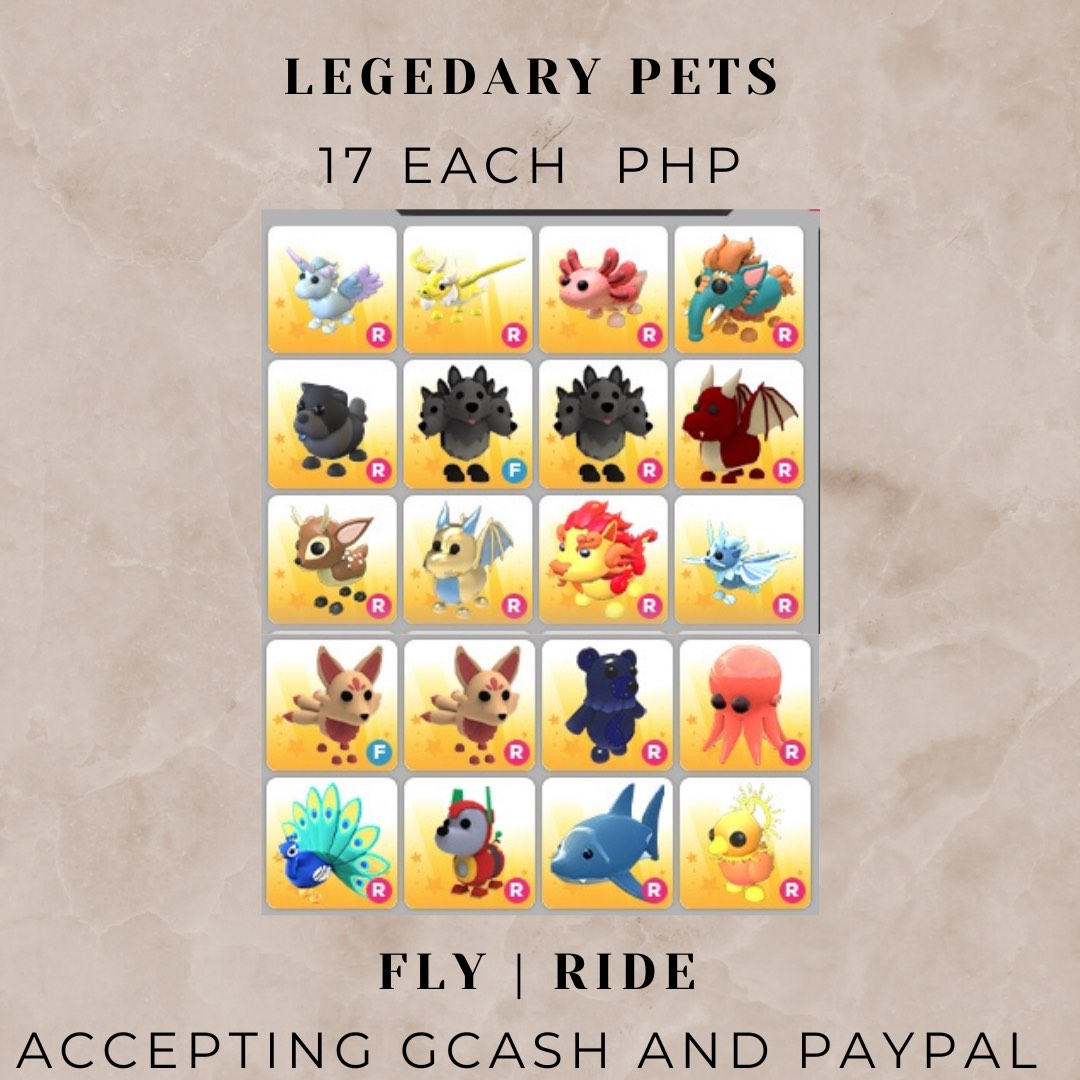 Adopt Me Pets | Legendary Pets, Video Gaming, Gaming Accessories, In ...