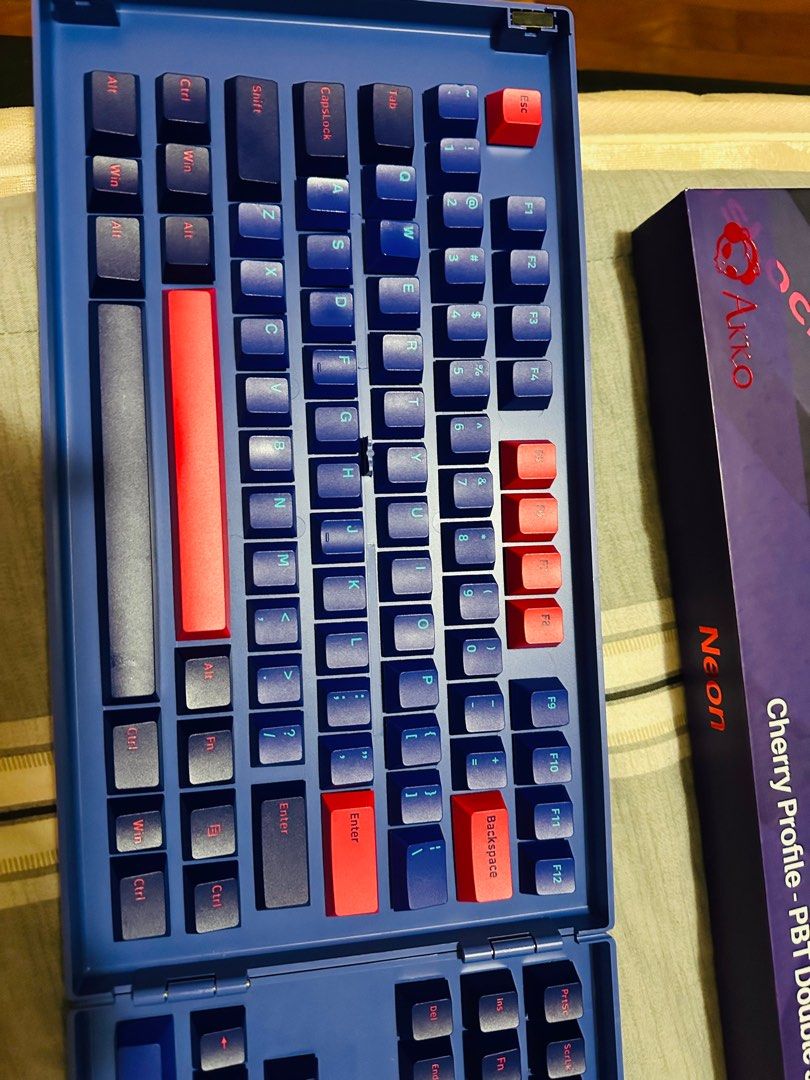 Akko Neon Cherry Profile Double-shot PBT Keycap Set for Mechanical ...