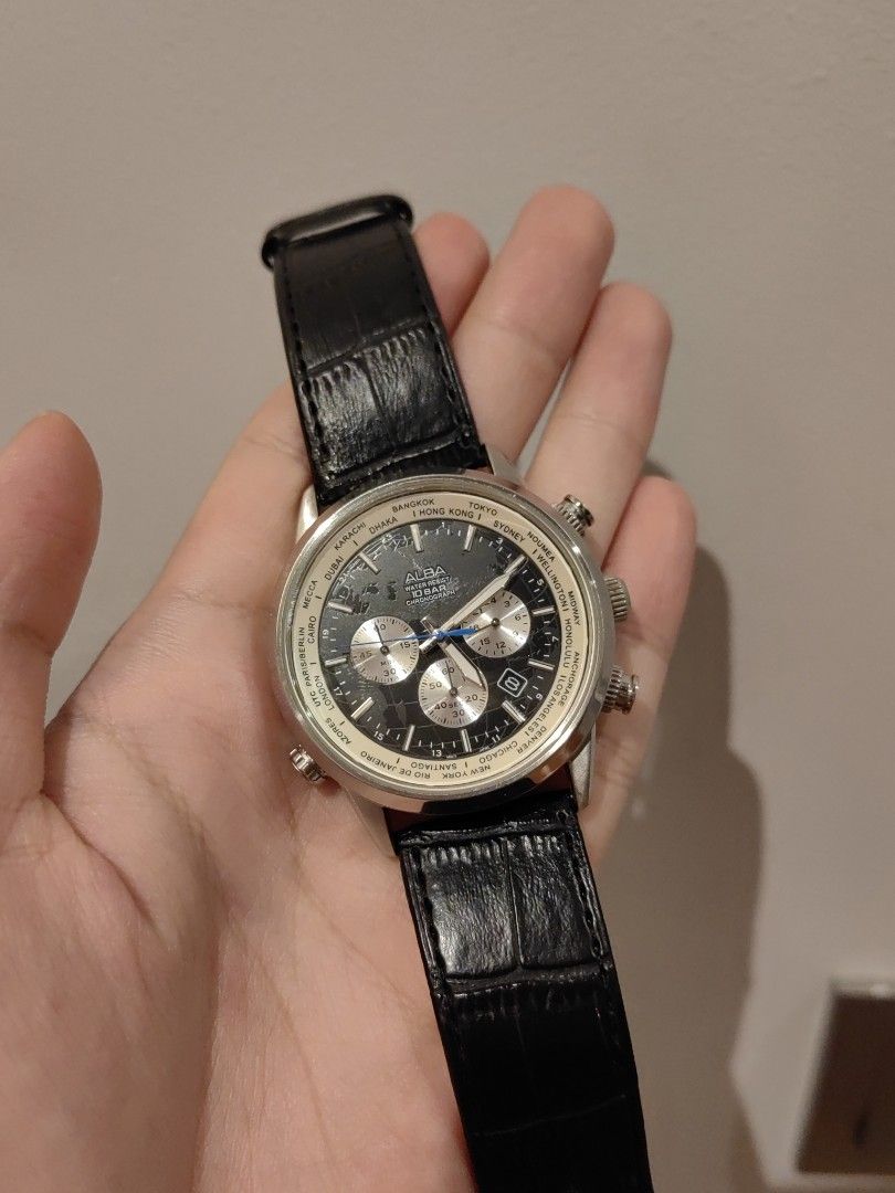 Alba world chronograph, Men's Fashion, Watches & Accessories, Watches ...
