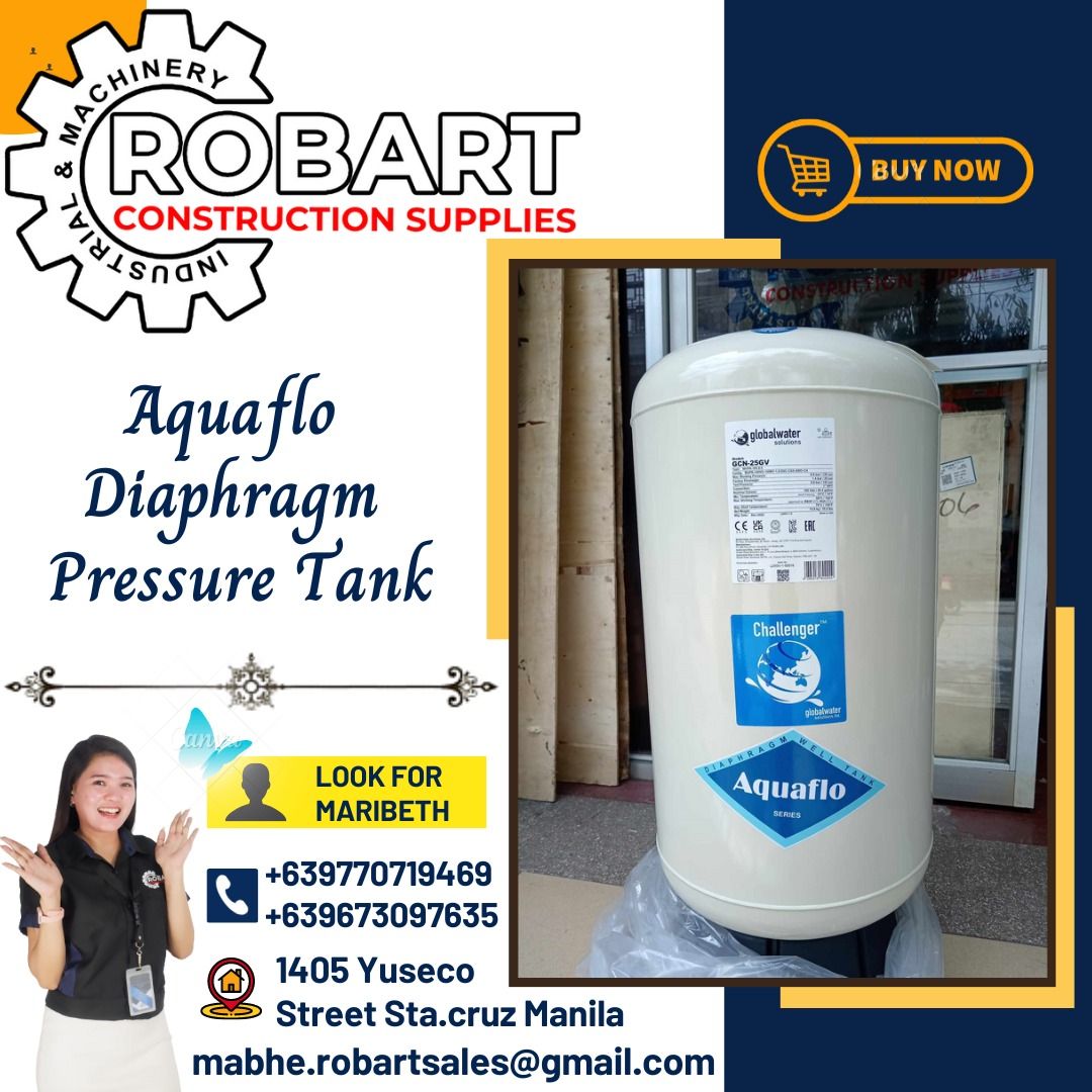 Aquaflo Diaphragm Pressure Tank, Commercial & Industrial, Construction Tools & Equipment on ...
