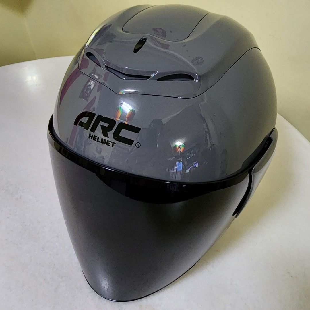 ARC RITZ HELMET NEW MODERN GREY COLOR, Motorcycles, Motorcycle ...