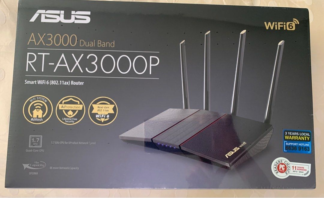 ASUS AX3000 Dual band RT-AX3000P smart Wifi 6 router, Computers & Tech, Parts & Accessories ...