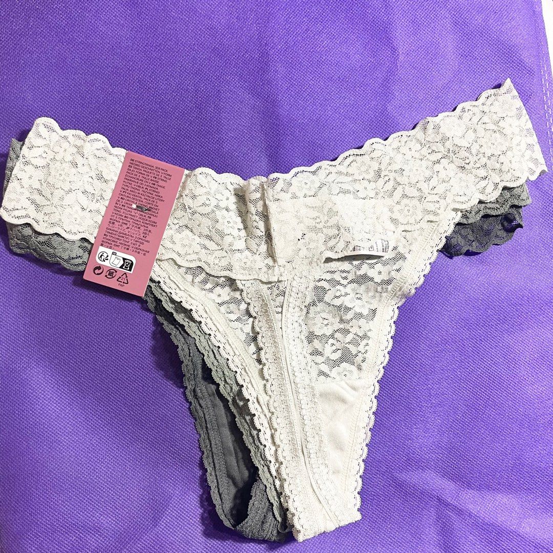 AUTHENTIC H&M HNM H and M thong low rise v shape panty set, Women's ...
