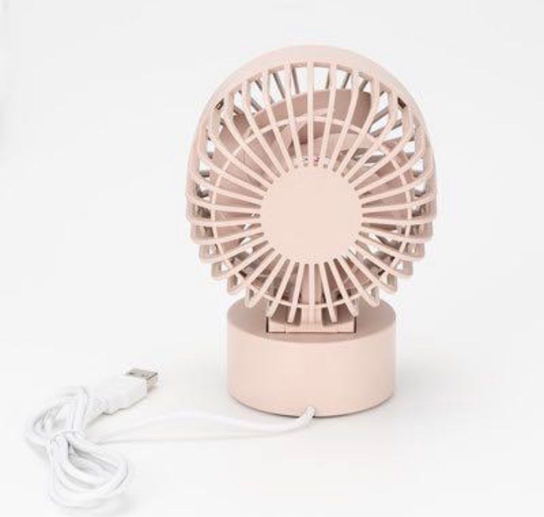 Authentic like new Muji Pale Pink Desk Fan, Furniture & Home Living ...