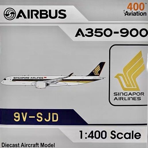 (Aviation400) Singapore Airlines Airbus A350-900XWB 9V-SJD 1/400 Airplane Aircraft Plane ...
