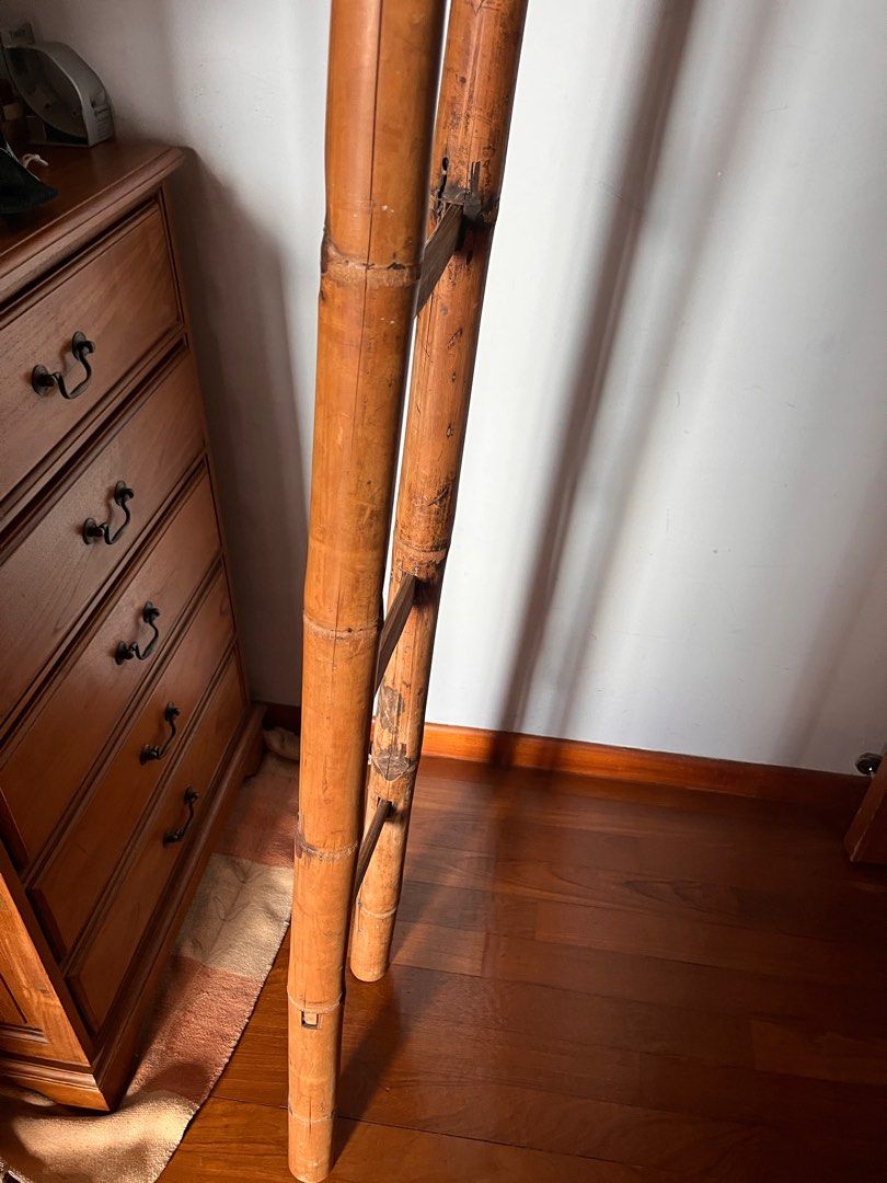 Bamboo ladder for display or drapes, Furniture & Home Living, Home ...