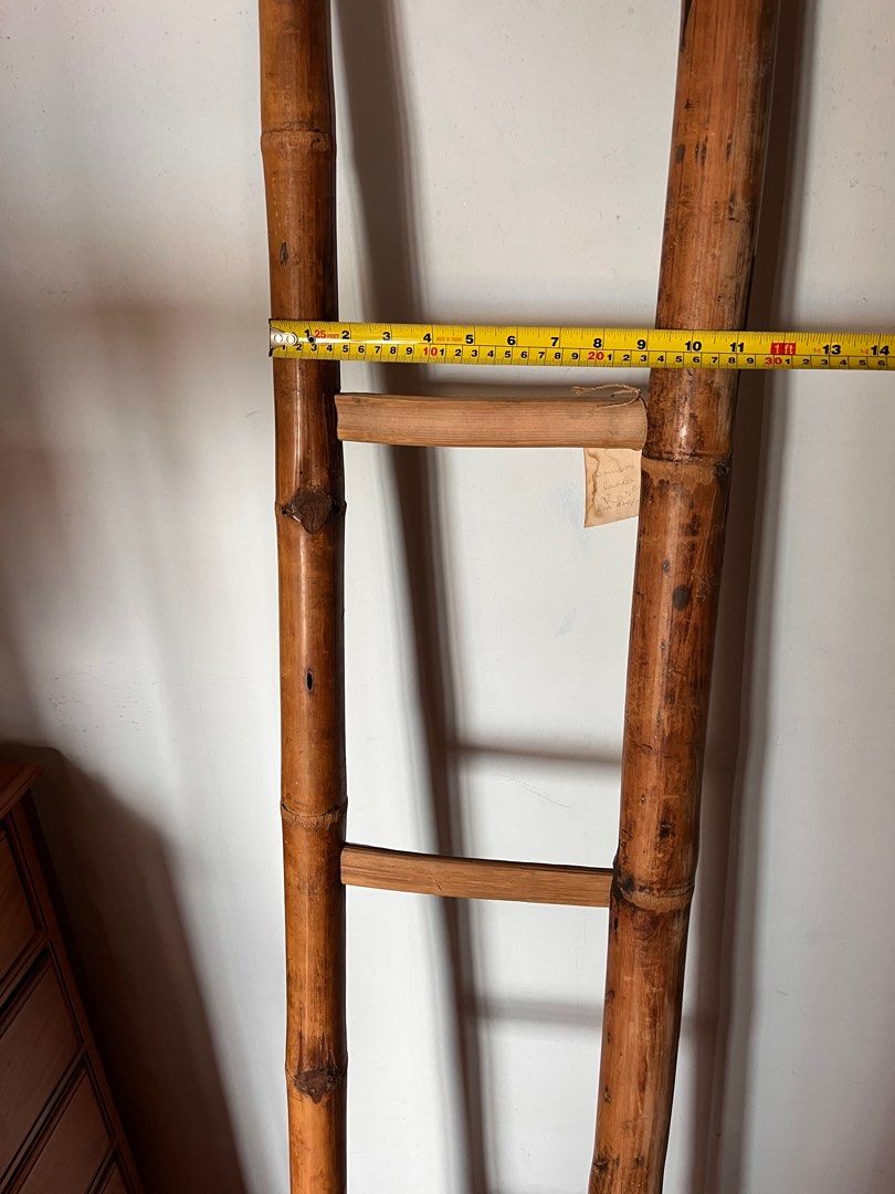 Bamboo ladder for display or drapes, Furniture & Home Living, Home ...