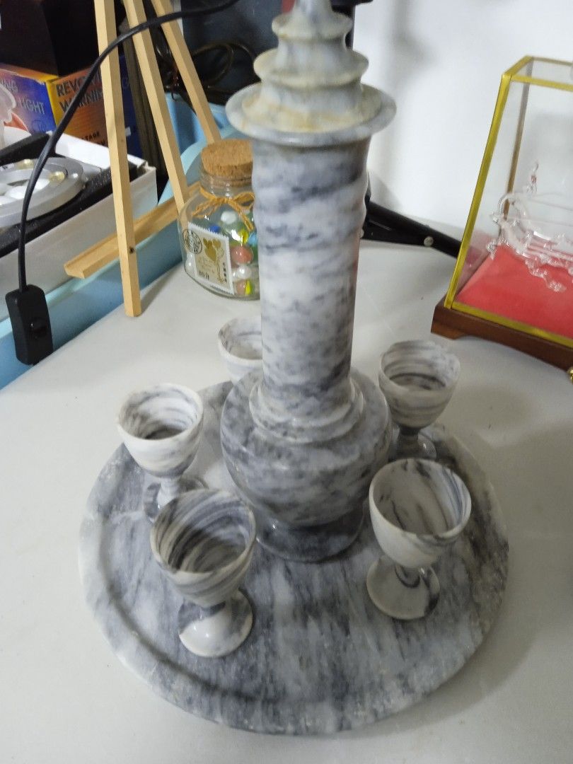 Beautiful marble tea set, Hobbies & Toys, Memorabilia & Collectibles ...
